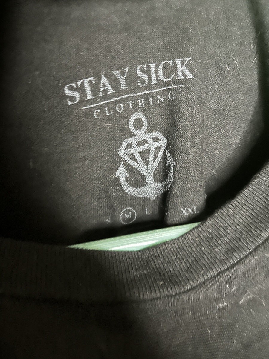 Stay Sick Logo Stay Sick Band Mens Ugly Christmas Sweater Black Size M