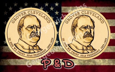 2012 P & D Grover Cleveland 1st Term Presidential Dollar BU (2 Coin Set ...