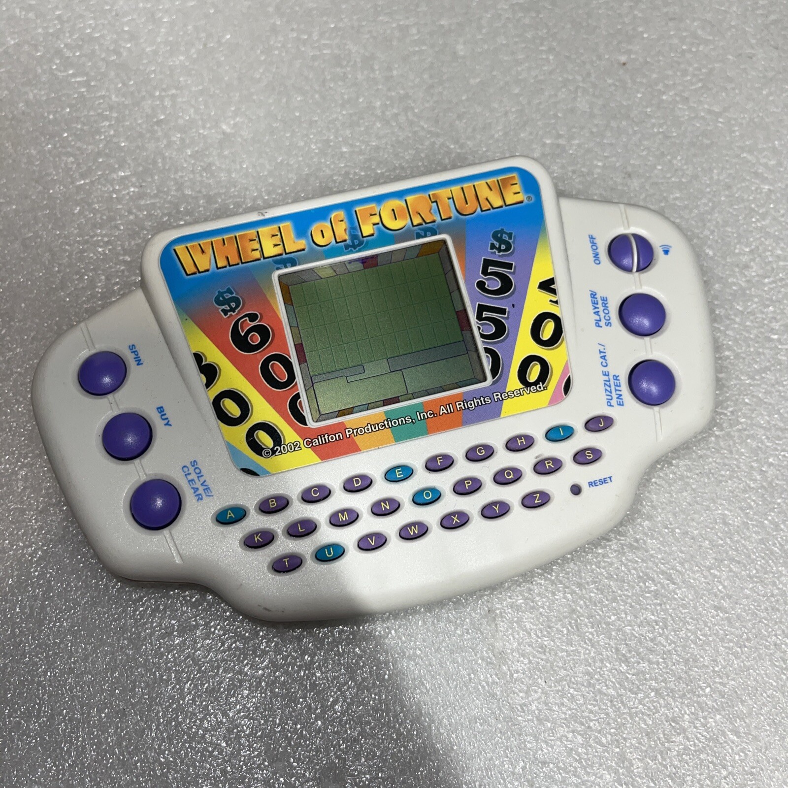 Wheel of Fortune Tiger Handheld Electronic Game with Sound Tested ...