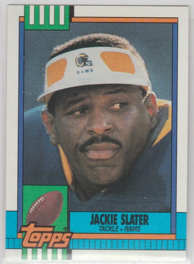1990 Topps #69B Jackie Slater Los Angeles Rams HOF Jackson State ...
