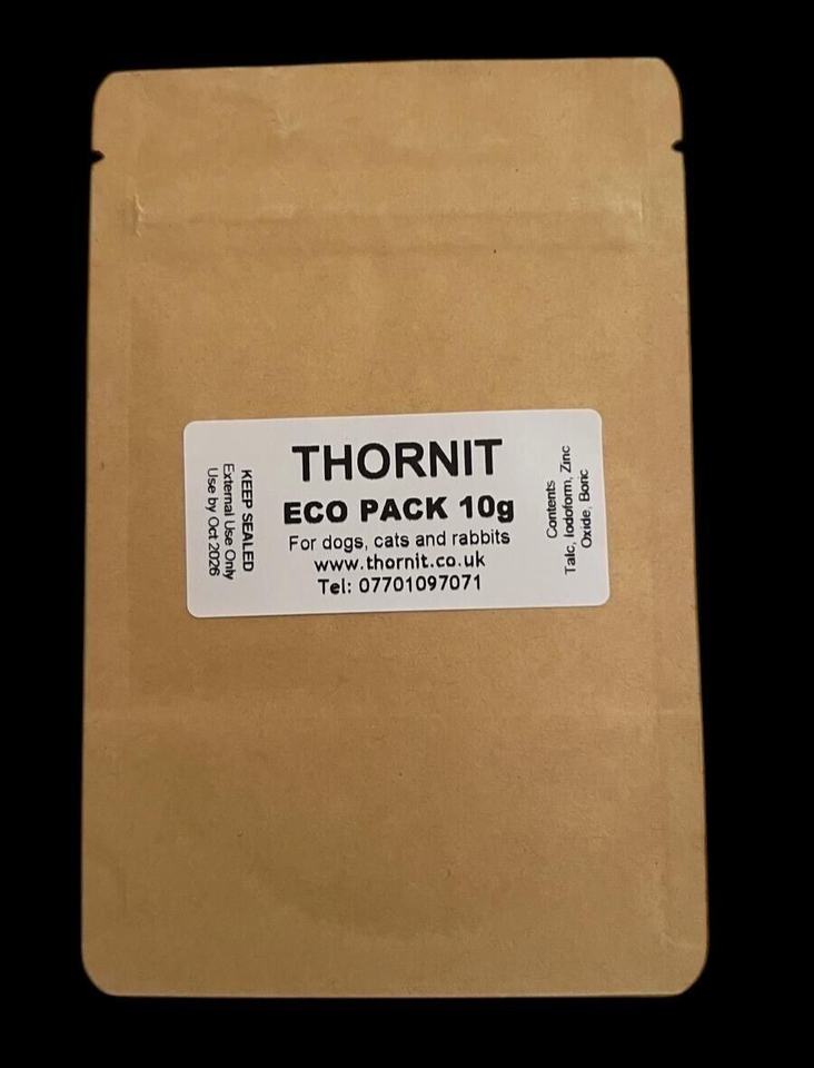 20g, 10g or 50g THORNIT EAR MITE POWDER ORIGINAL 100 YEAR OLD FORMULA ...