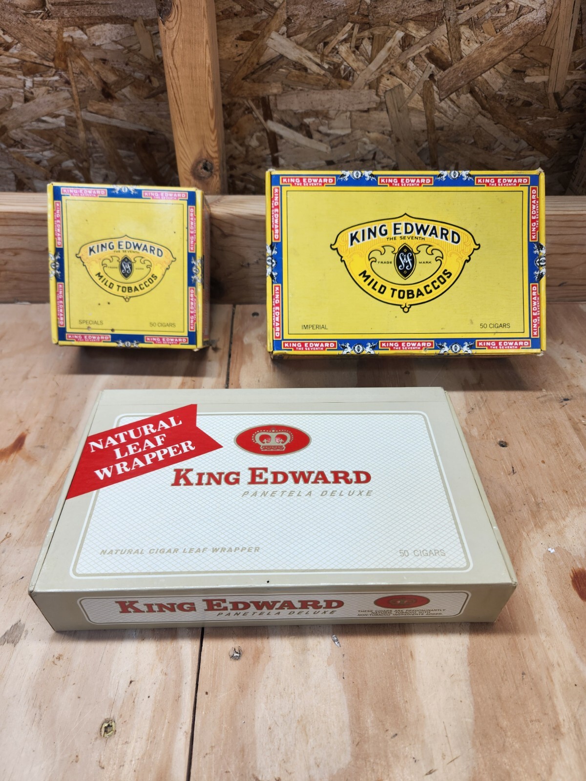 Set Of 3 Different Vintage King Edward Cigar Boxes | eBay