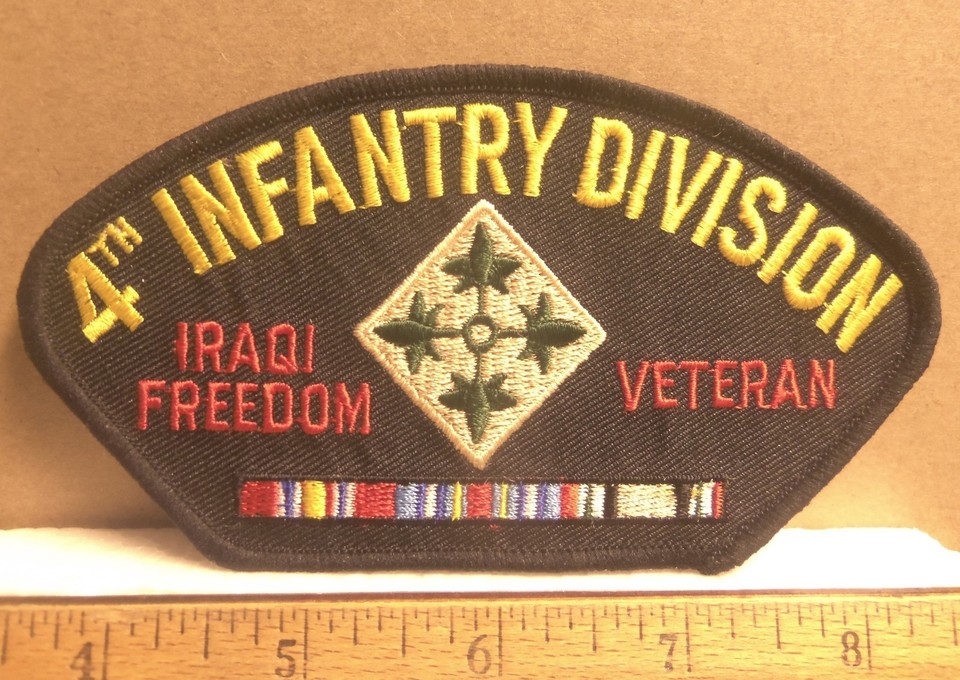 US Army - 4th Infantry Division - Iraqi Freedom Veteran Embroidered ...