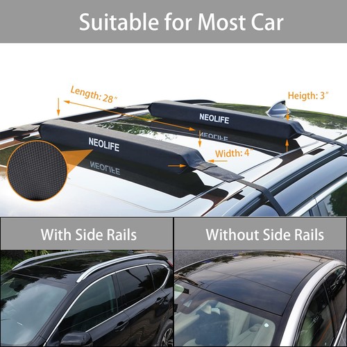 Soft Roof Rack Pads with Single Wrap-Rax Straps and Storage Bag ...