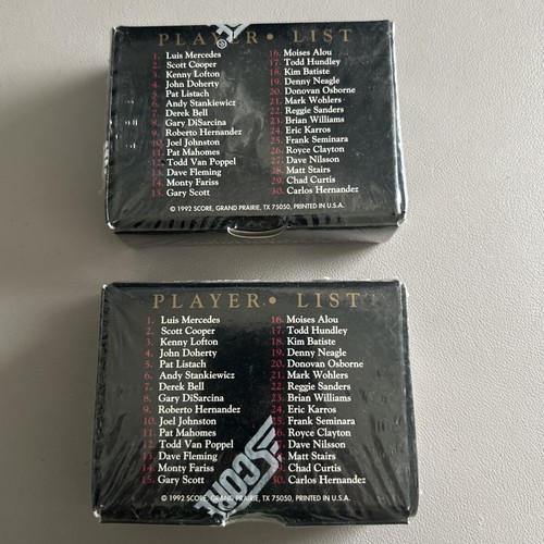 2x Sets 1992 Pinnacle Baseball MLB Rookies 30 Cards Factory Shrink ...