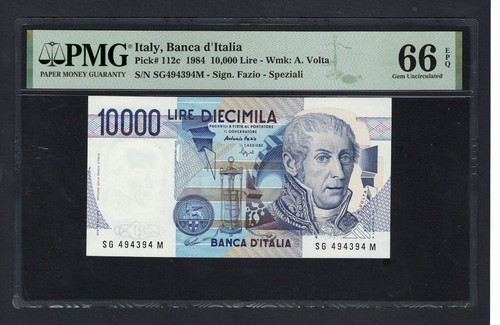 Italy 10000 Lire 1984 P112c Uncirculated Grade 66 | eBay