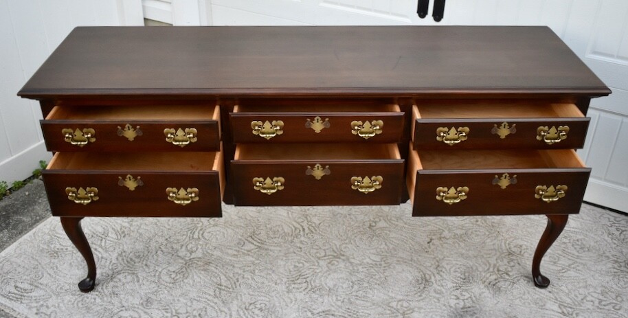 Vintage Harden Cherry Six Drawer Queen Anne Style Server/Sideboard | eBay