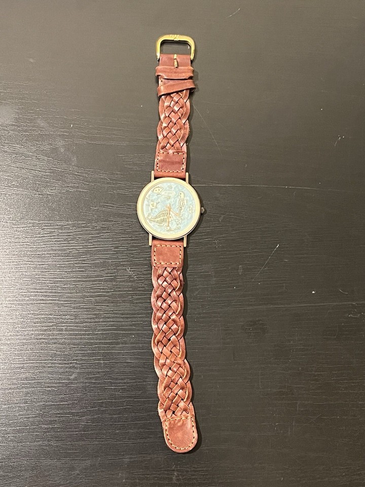 Vintage Fossil BW-6716 Sea Horse Shell Stone 1994 Rare Mens Watch New ...