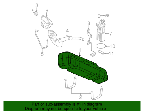 GM OEM 04-13 Sierra 1500 Classic Fuel System Components-Fuel Tank ...
