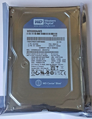 500 GB SATA Western Digital WD5000AAKS-08WWPA0 7200RPM 16MB 3.5" Hard ...