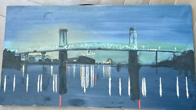 misty bridge at night | eBay