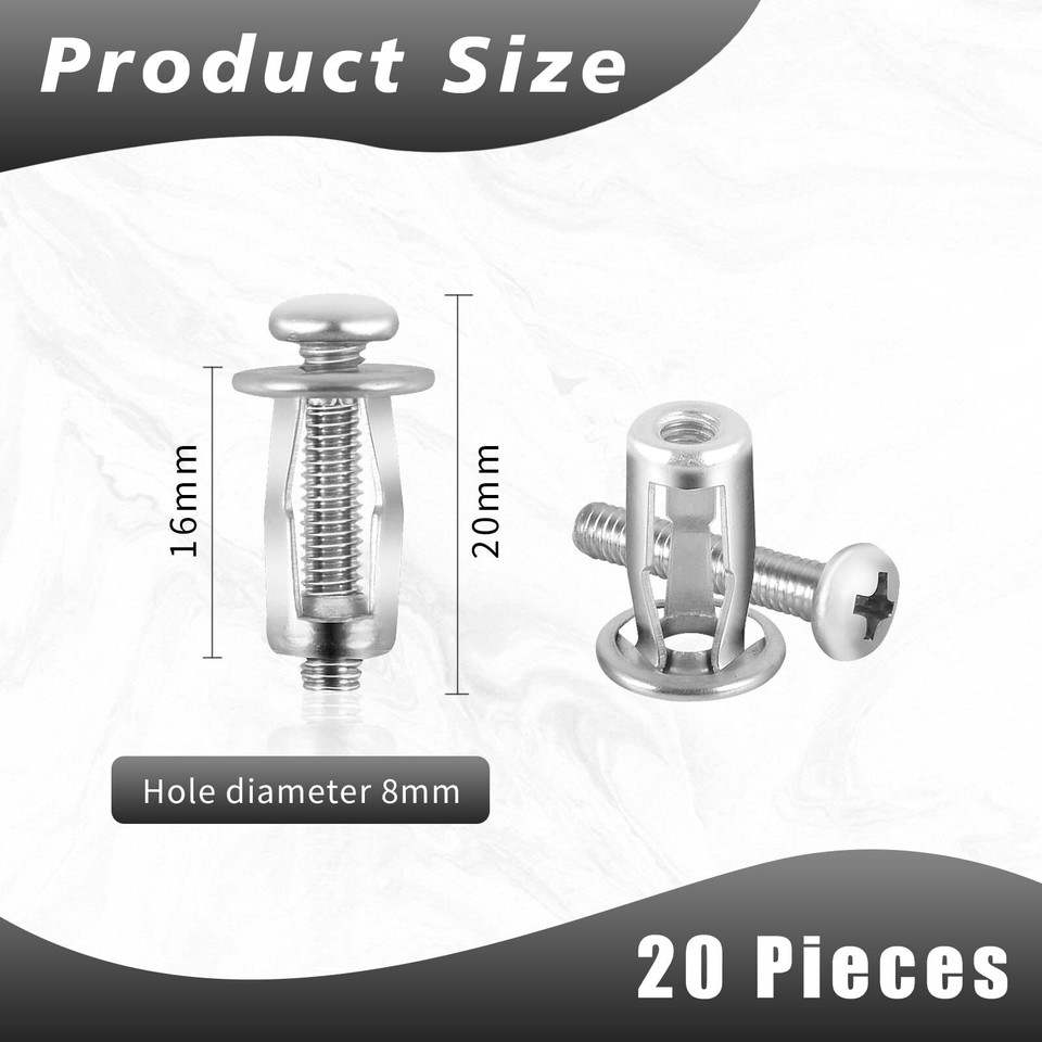 20 Pieces Hollow Door Anchor Sheet Metal Anchors Hollow Door Anchors ...