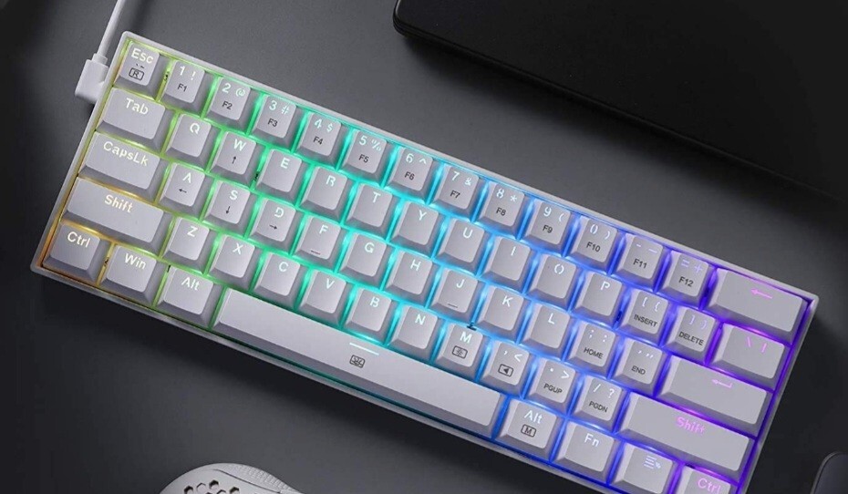 REDRAGON - K630W-RGB Dragonborn 61 Key Wired Gaming Mechanical Switches ...