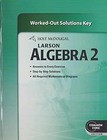 Larson Algebra 2 Worked-Out Solutions Key - Paperback, by Holt McDougal ...
