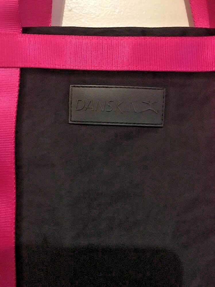Danskin Yoga Bag Tote Bag Convertible Backpack BLACK w/Pink Handles ...