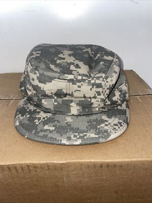 US Military Issue Army ACU Camouflage Patrol Hat Cap 7 1/4 SPM100-05-D ...