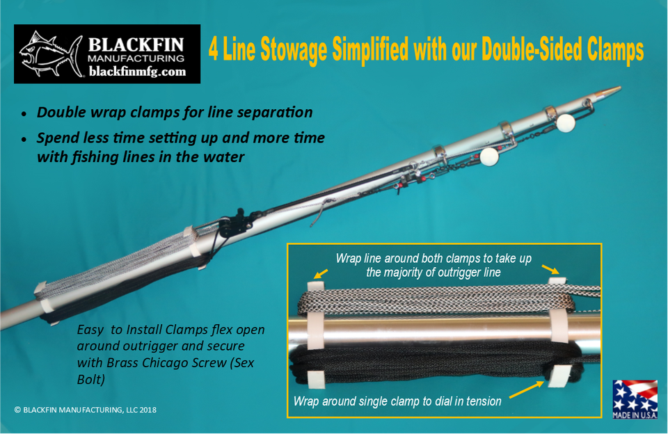 Outrigger Rigging Kit 4 Line Set 50/30 Ft + Locking Double Pulleys ...