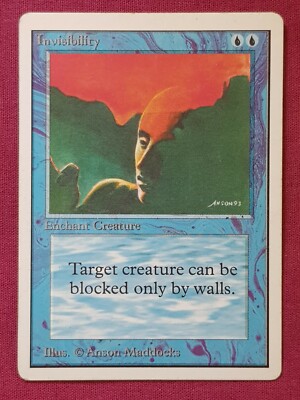 Magic The Gathering UNLIMITED INVISIBILITY blue card MTG | eBay Australia