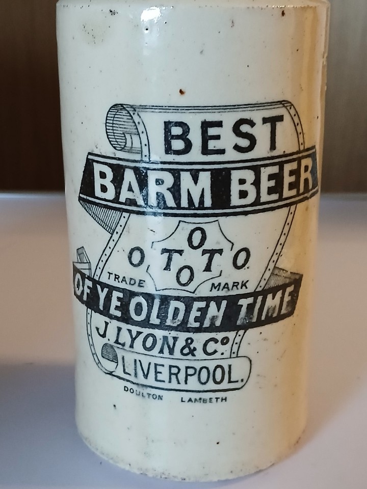 Old All White John Lyon & Co Liverpool Stoneware Ginger Beer Bottle ...
