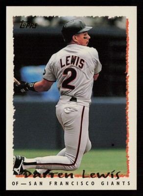 Darren Lewis 1995 Topps #39 San Francisco Giants Baseball Card | eBay