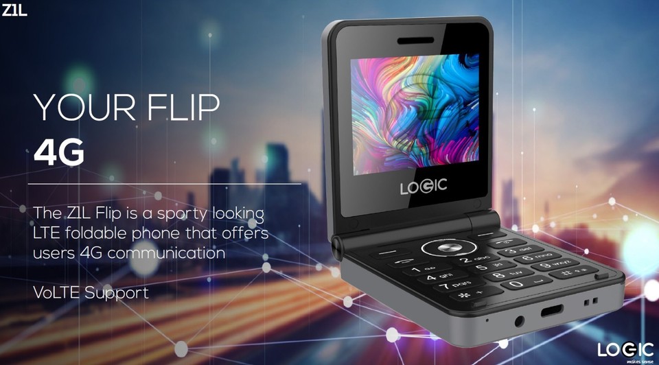 Logic Z1L 4G VoLTE Senior Flip Phone GSM Unlocked Dual Sim- Black - New ...