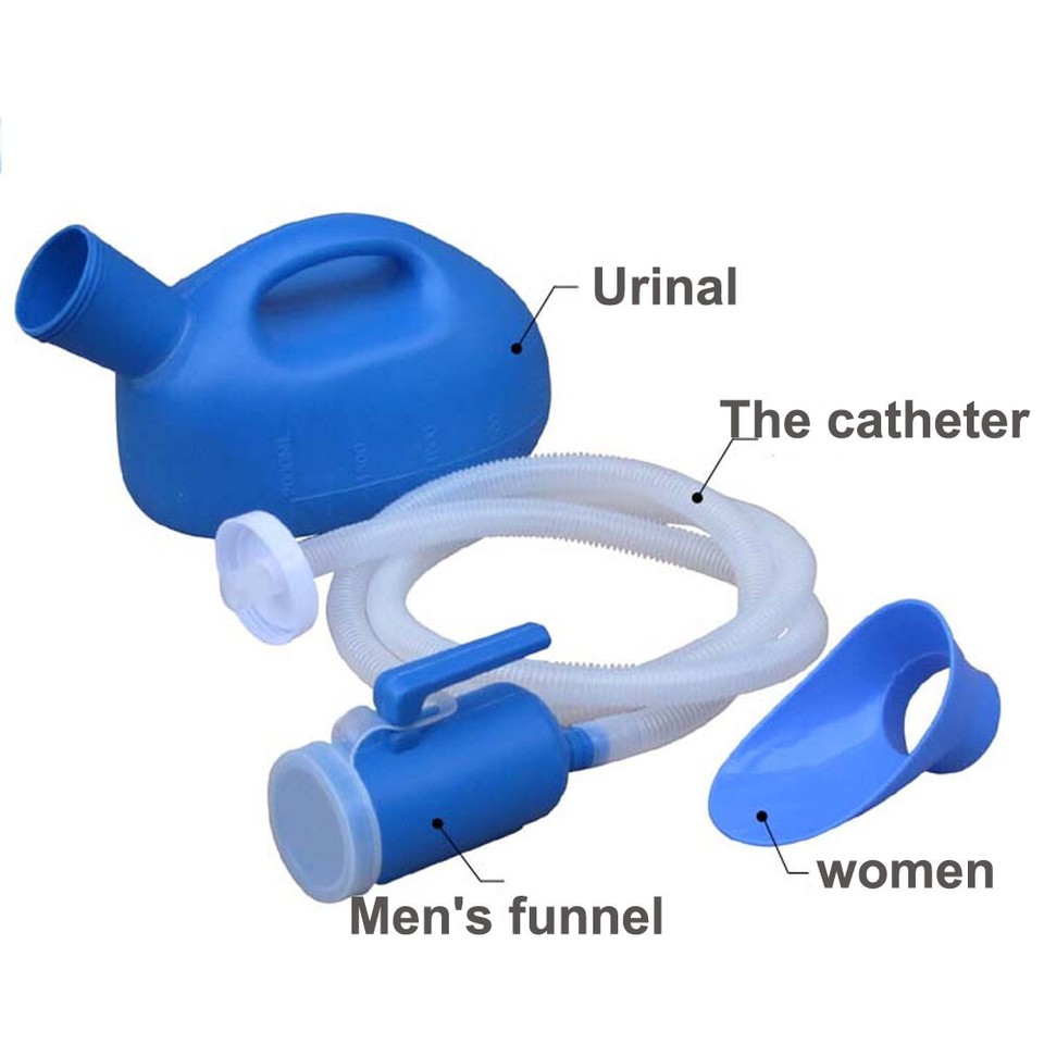 Blue Urinal Urine Bottle Male /Female Portable Toilet 2000ml Nursing ...