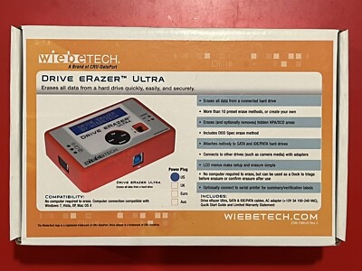 Hard Drive Eraser Wiebetech Drive eRazer Ultra from CRU-DataPort BRAND ...
