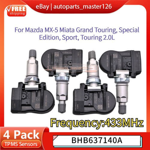 4PCS Tire Pressure Sensor TPM SBHB637140A for Mazda MX-5 Miata Grand ...