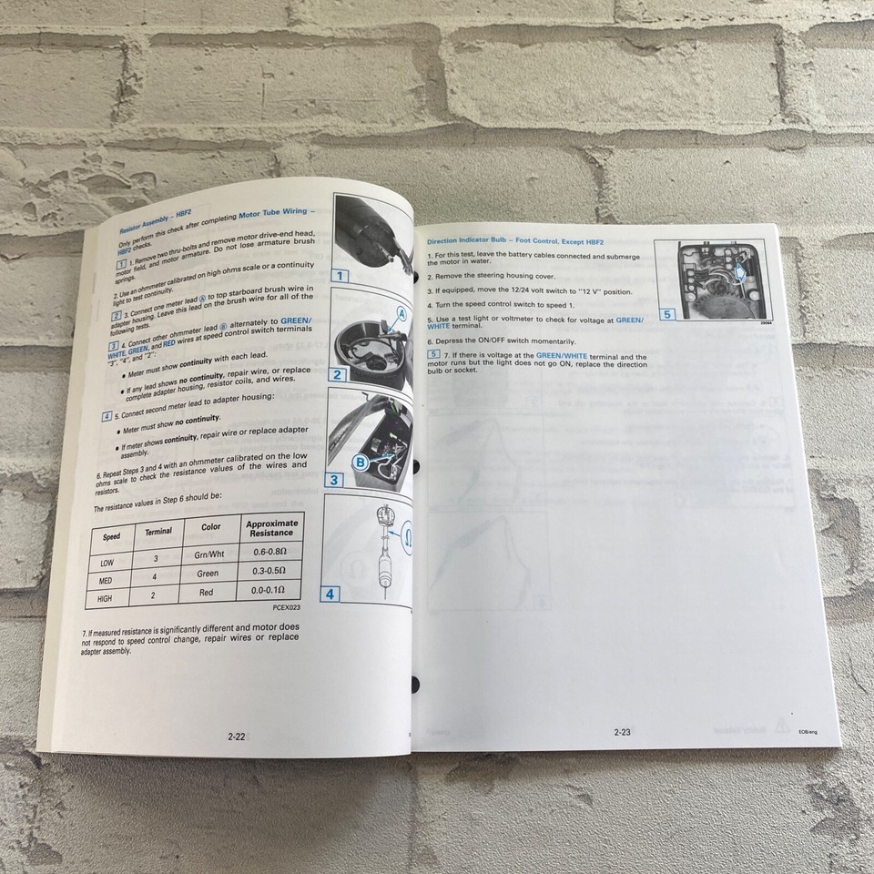 OEM Johnson Evinrude Electric Outboard Service Manual 500605 Factory ...