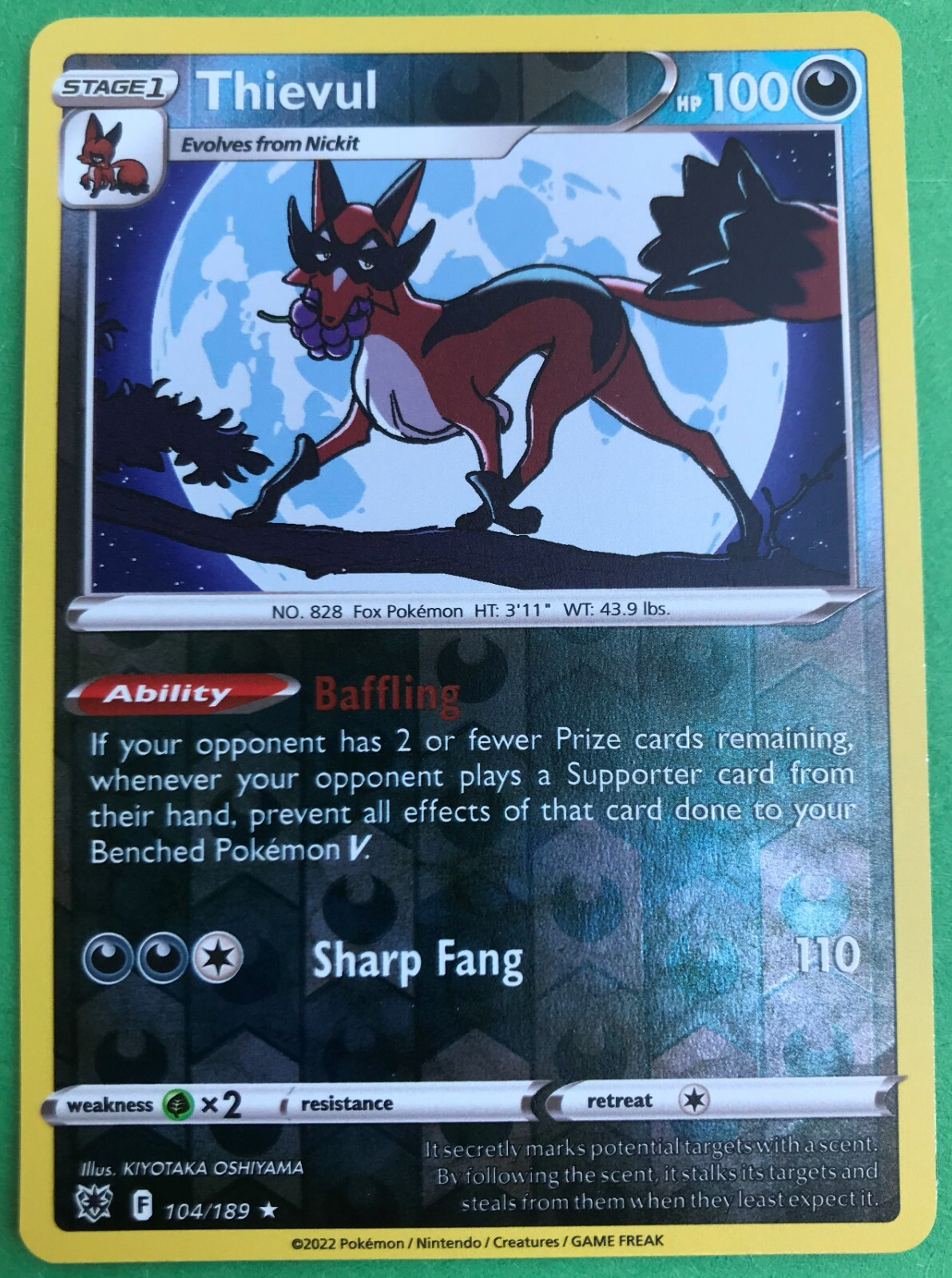 Reverse Holo Thievul 104/189 Astral Radiance Rare Pokemon TCG NM | eBay