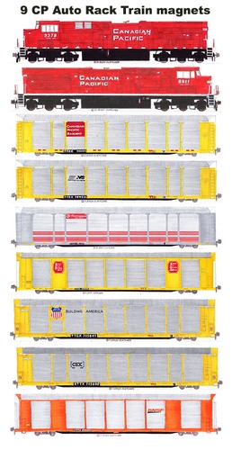 Canadian Pacific Auto Rack Train 9 magnets by Andy Fletcher | eBay