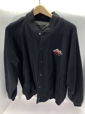 Frito Lay Cucamonga Jacket Coat Men Size XL Black Wool Blend Snap ...