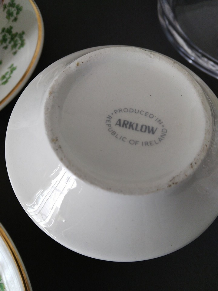 VTG Pair Arklow Fine Irish Bone China, Shamrock Clover Tea Coffee Cups ...