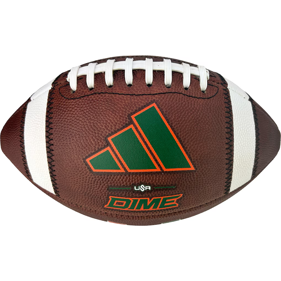 Miami Hurricanes adidas Dime Game Football | eBay