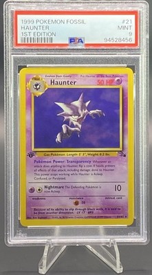 Pokemon 1999 WOTC 1st Edition Fossil Haunter Non-Holo Rare Card 21/62 ...
