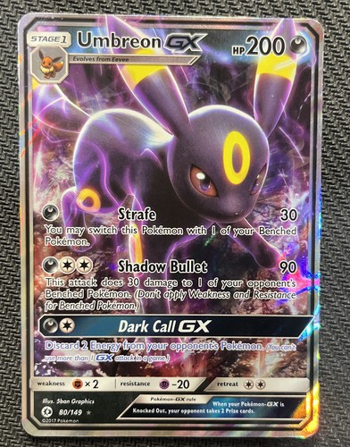 Umbreon GX 80/149 Ultra Rare 2017 Pokemon Sun & Moon | eBay