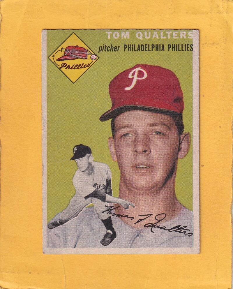 1954 Topps #174 Tom Qualters Phillies G Good (Marked) RC Rookie #24648 ...