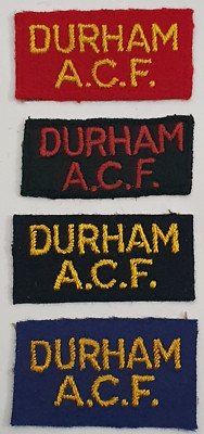Durham Army Cadet Force Set of Four Durham A.C.F. Shoulder Titles. N.W ...