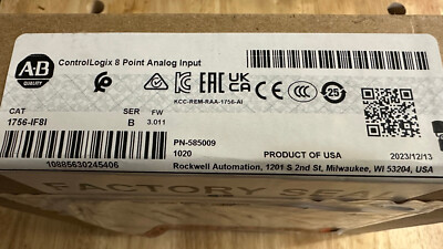 New Allen-Bradley 1756-IF8I /B ControlLogix 8 Point Analog Input / FREE ...