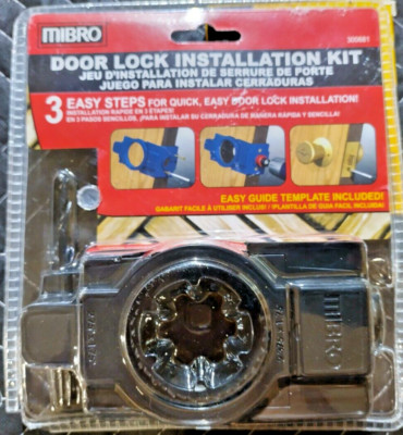 Universal Door Lock Installation Kit: Wood & Metal Deadbolt Lockset ...