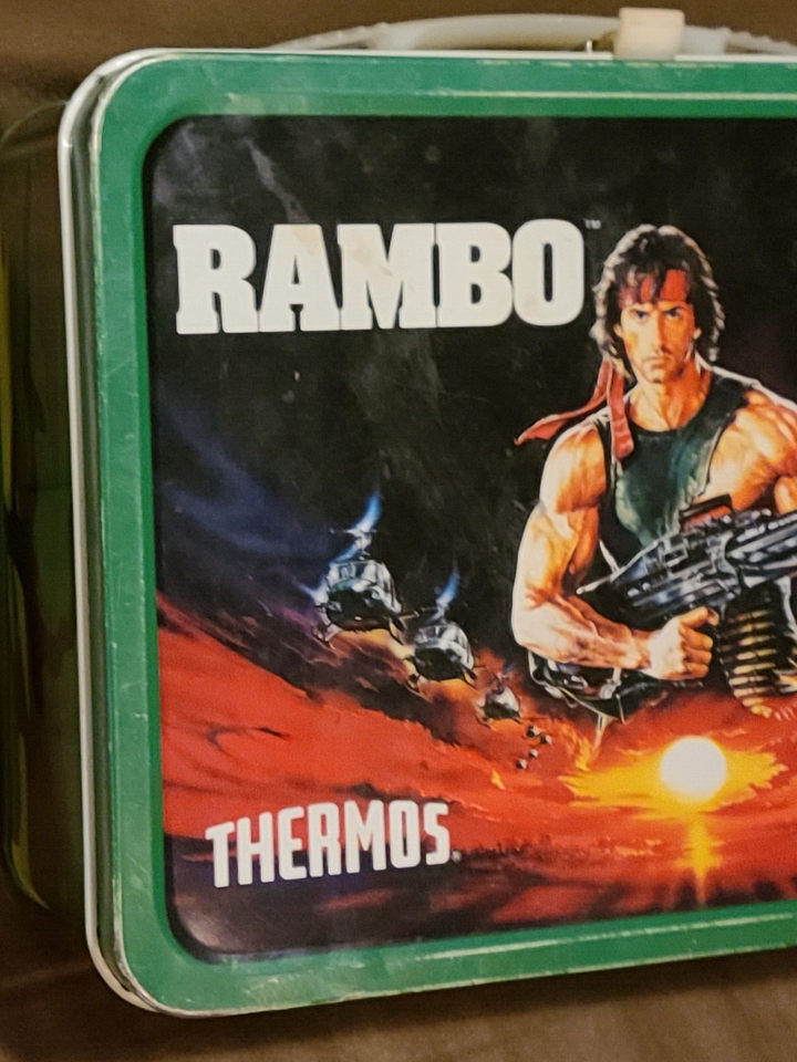 Vintage 80s Rambo Metal Lunch Box with Thermos | eBay