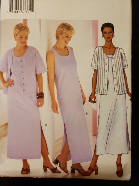 Butterick 6532 Size 12 14 16 Sewing Pattern UNCUT Long Dress Jacket ...