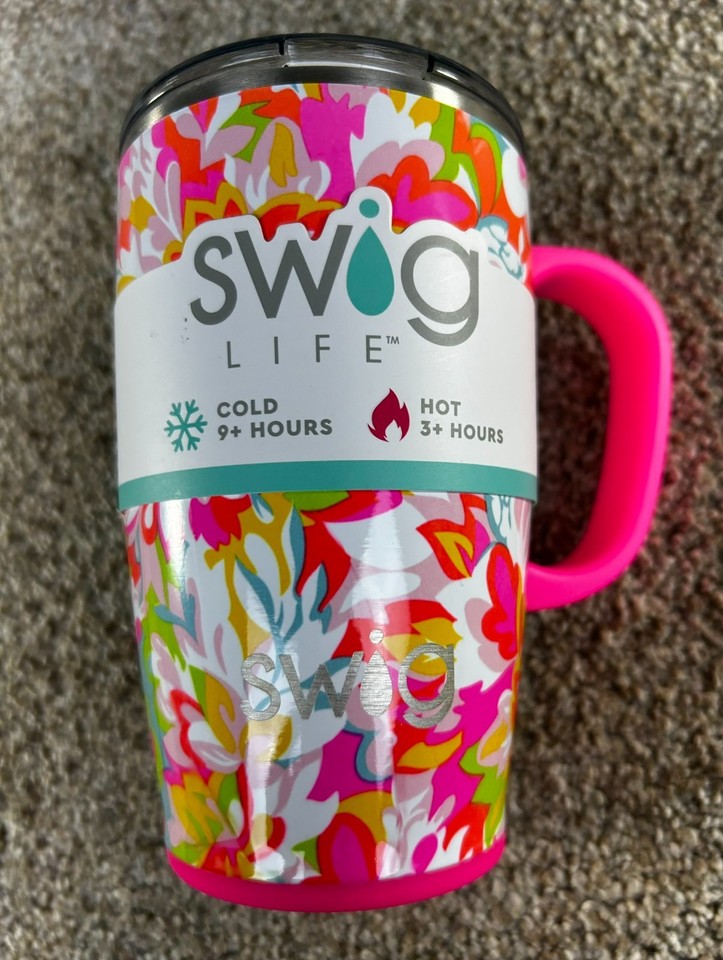 SWIG Life Stainless Steel Insulated Mug Handle 18oz w/ Lid Hawaiian ...