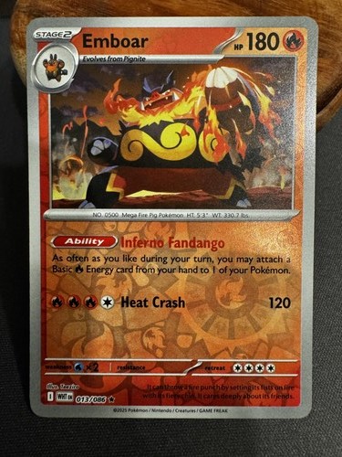 Emboar Rare SV: White Flare 013/086 NM {{Reverse Holos}} | eBay