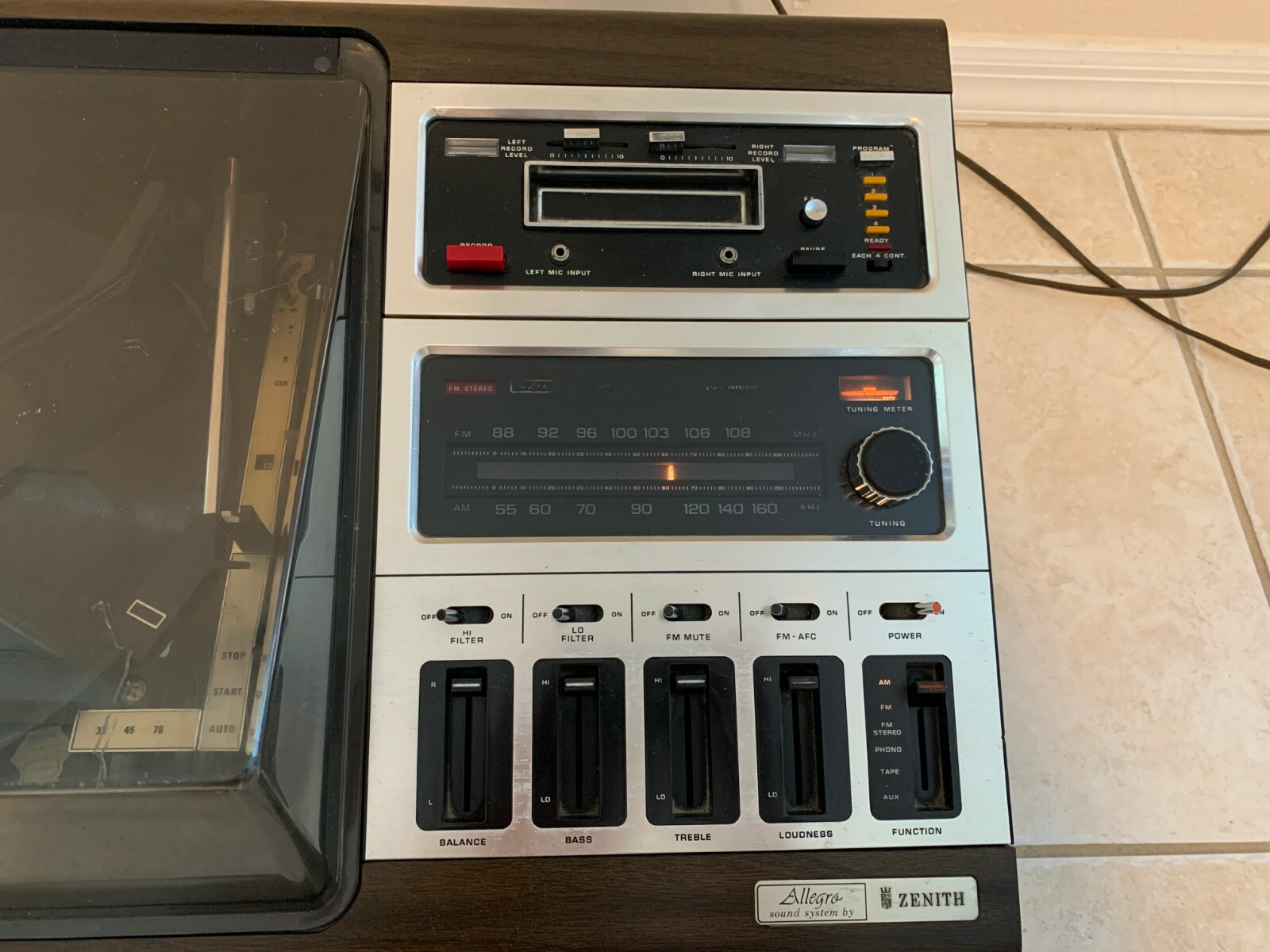 Vintage Zenith Allegro Sound System. FOR PARTS!!! | eBay