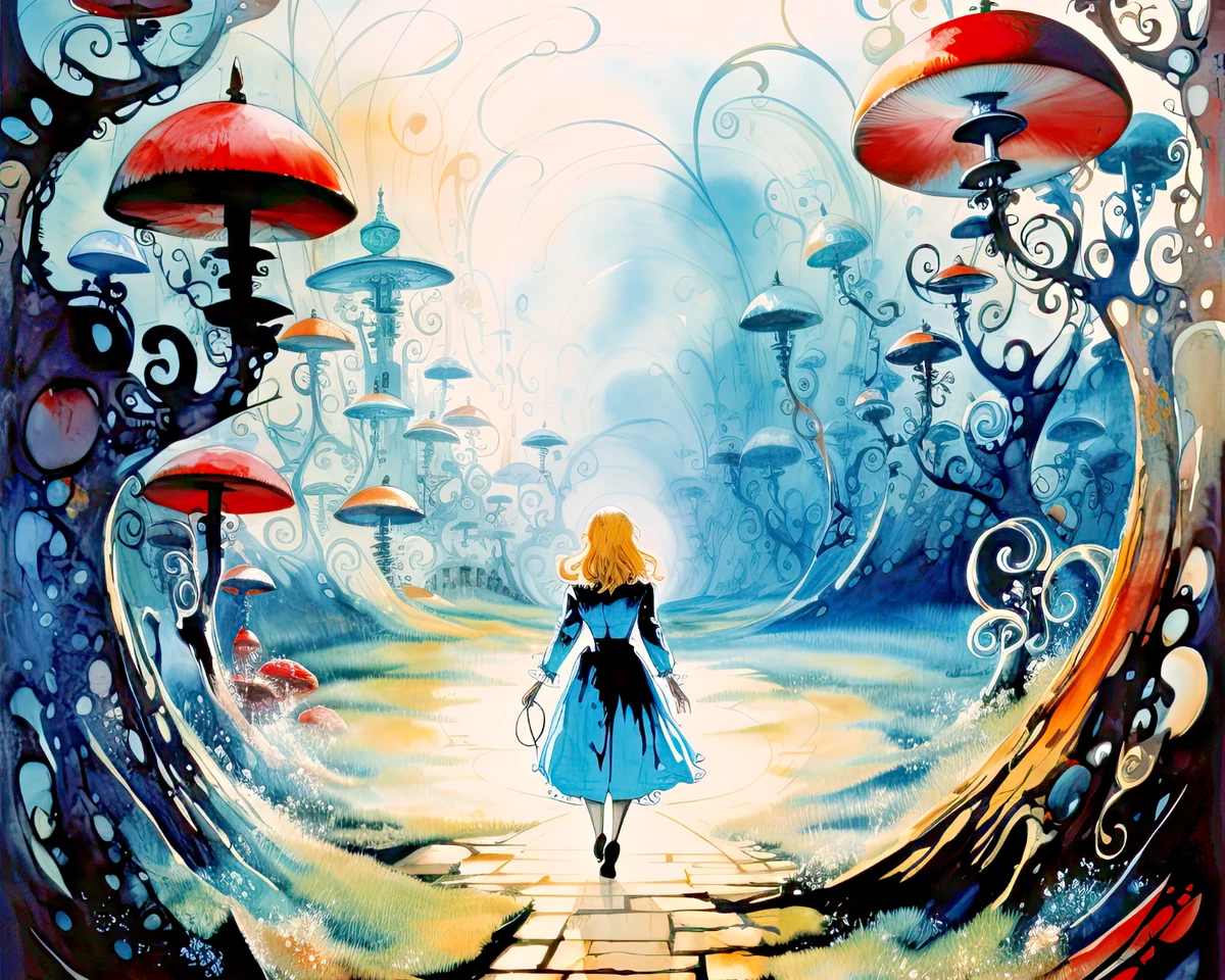 Alice In Wonderland Paintings By Salvador Dali