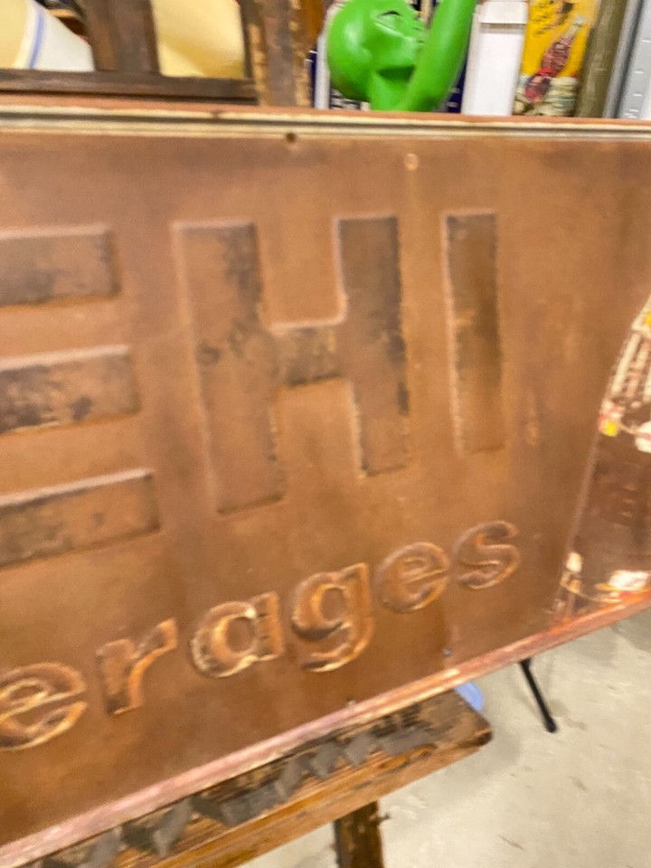 Vintage Original Patina Nehi Sign 54" x 18" SODA COLA GAS OIL | eBay