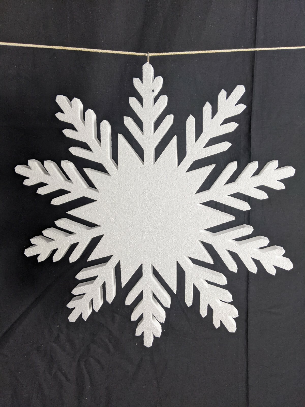 10 Polystyrene Snowflakes - 40CM tall X 2CM deep - High Density ...