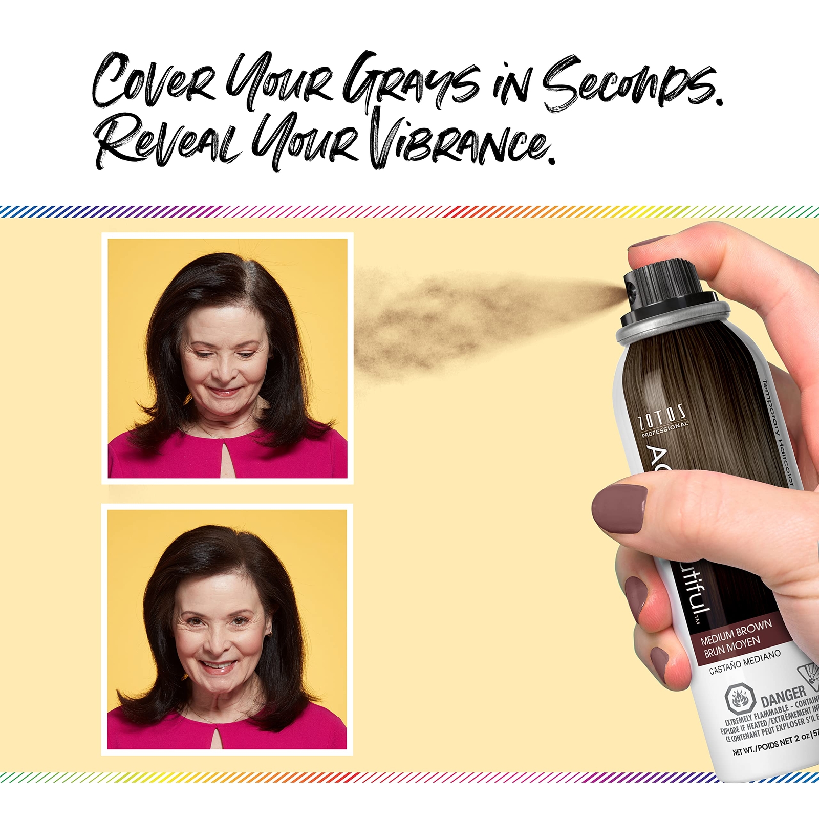 Root Touch Up Temporary Haircolor Spray - Dark Blonde by AGEbeautiful ...