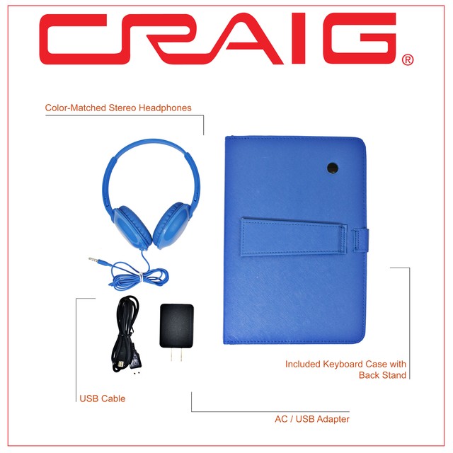 Craig Cmp840 Bun-bl-hd Quad Core 10.1 Inch Touch Screen Tablet With ...